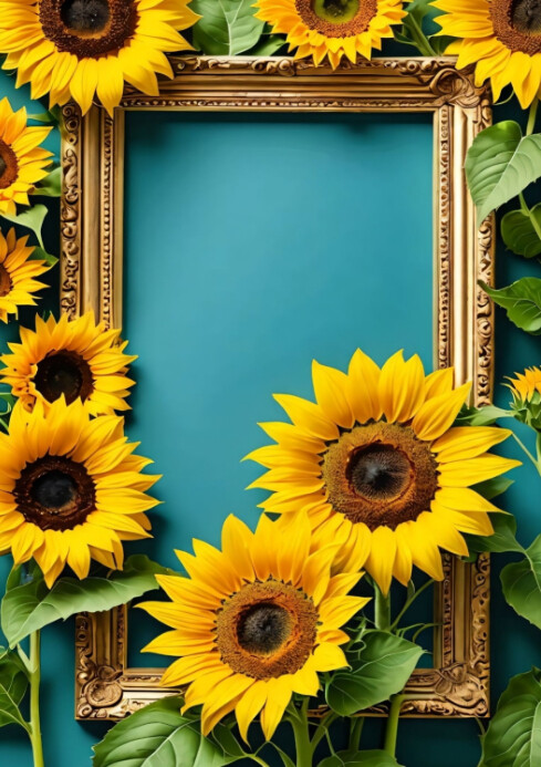 Sunflower Gift frame template | PosterMyWall