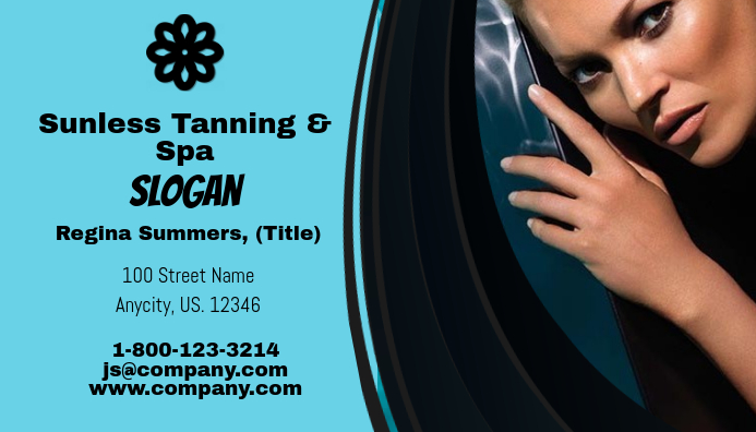 Sunless Tanning & Spa Business Card Template | PosterMyWall