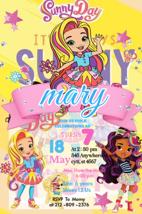 Copia de Sunny day invitation celebration happy Brithday party temple ...