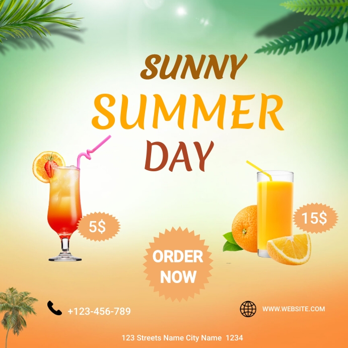 Sunny summer Template | PosterMyWall