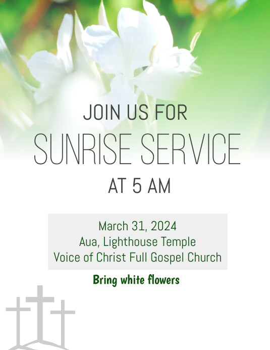 Sunrise Service Template | PosterMyWall