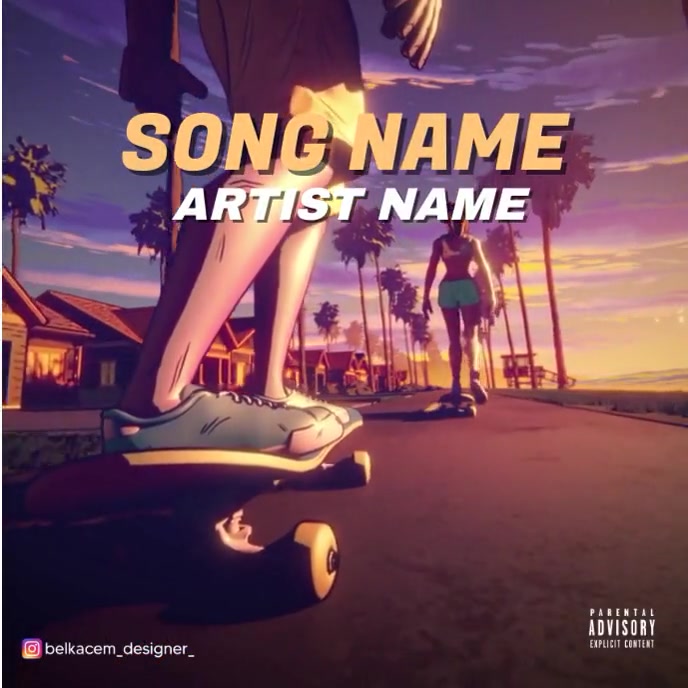 sunset album cover art Template | PosterMyWall