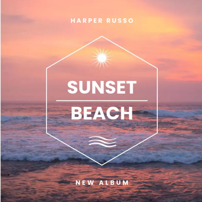 SUNSET BEACH Album Cover Template | PosterMyWall
