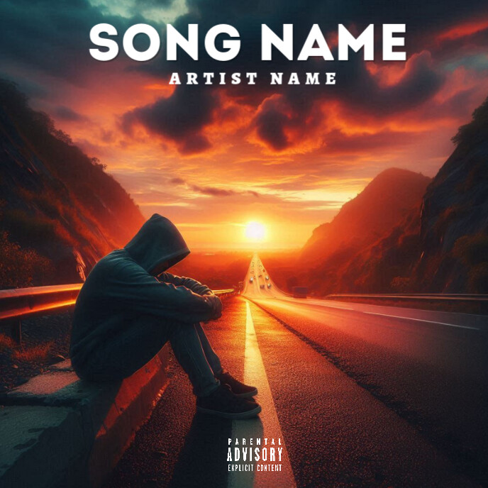 Sunset Cd Song Mixtape Album Cover Art Album Cover Template | PosterMyWall