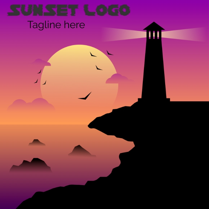 sunset logo design,flyer logo Template | PosterMyWall