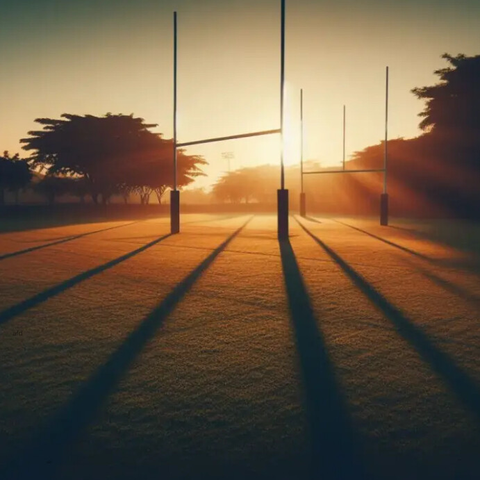 Sunset rays between pokes in a field Template | PosterMyWall