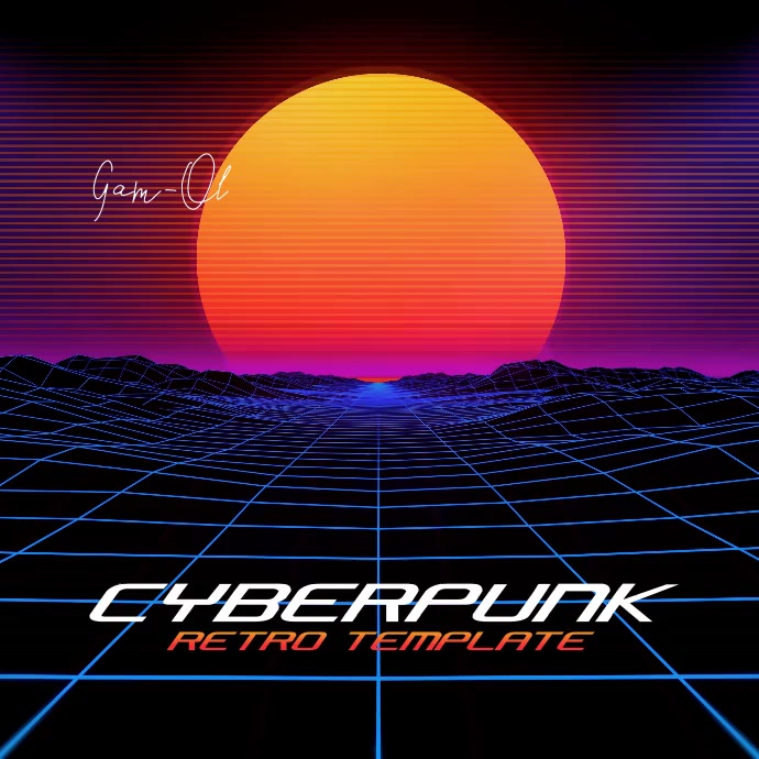 Sunset Retro 80's Video CD Cover Art Template | PosterMyWall