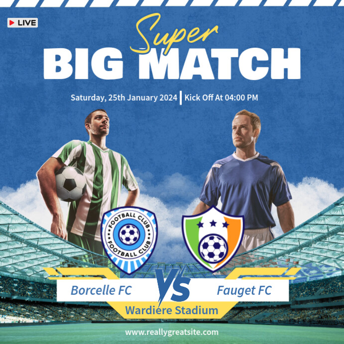 Super Big Match Template | PosterMyWall