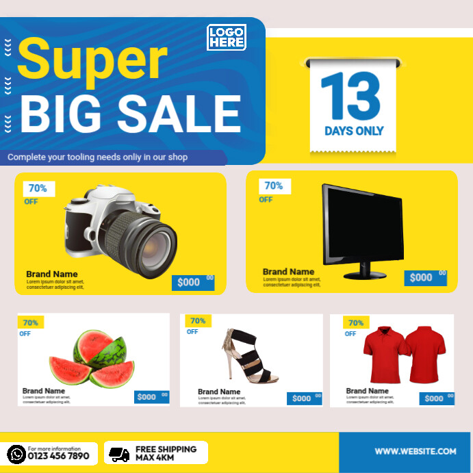 Super Big Sale Ads Template | PosterMyWall
