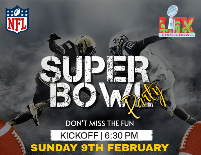 Super bowl 2025 Template | PosterMyWall
