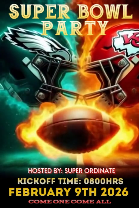 Super Bowl 2026 Template | PosterMyWall