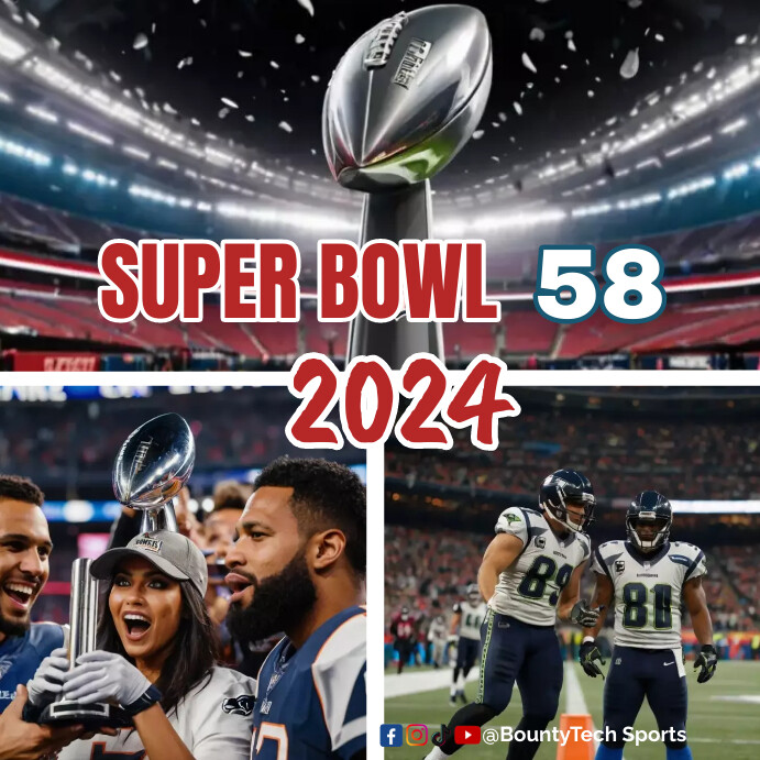 Plantilla de Super Bowl 58 flyer template | PosterMyWall