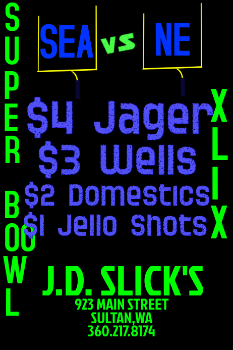 Copy of Super Bowl Bar Flyer | PosterMyWall