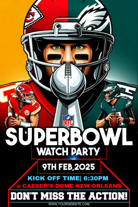 Copy of Super bowl Sunday 2025 | PosterMyWall
