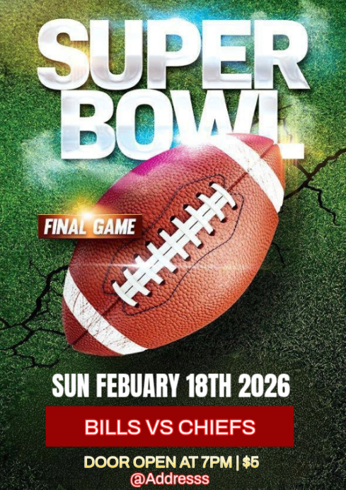 Super bowl Final Template | PosterMyWall