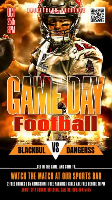 Super Bowl Football Game Day Template | PosterMyWall