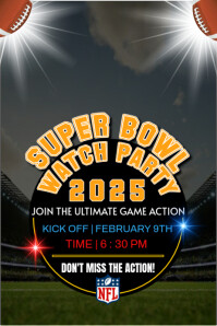 Super bowl 2025 Template | PosterMyWall
