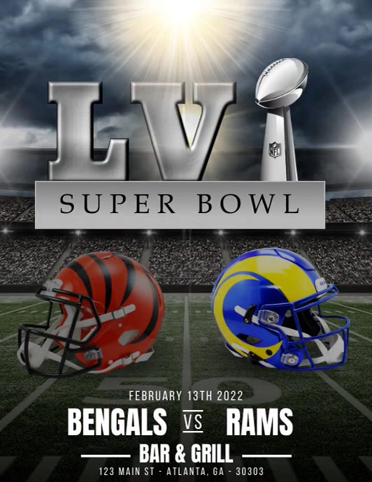 Super Bowl LVI Flyer 2 v.3 Template | PosterMyWall