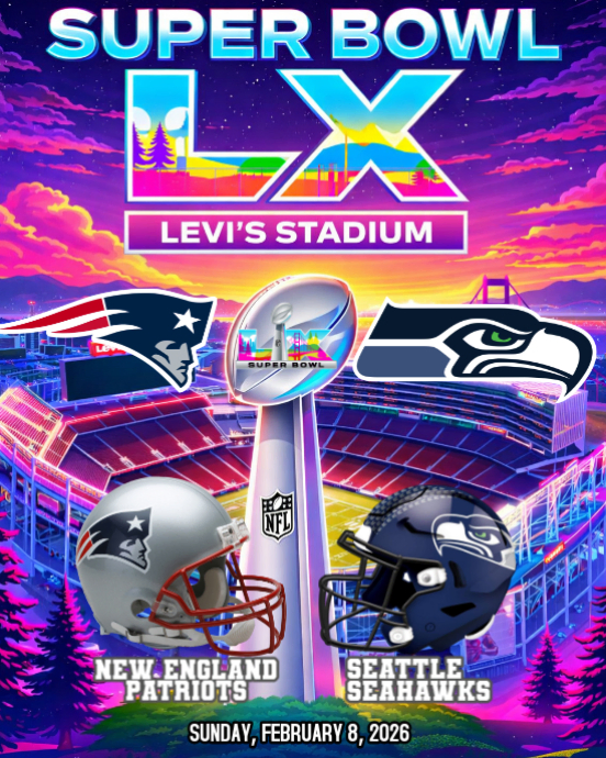 Super bowl LX Template | PosterMyWall