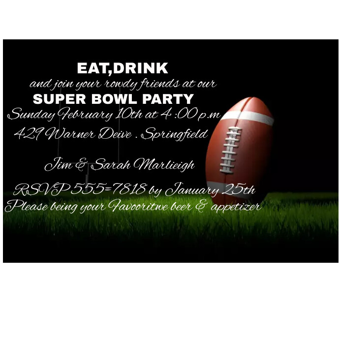 Super bowl Party 2024 Template | PosterMyWall