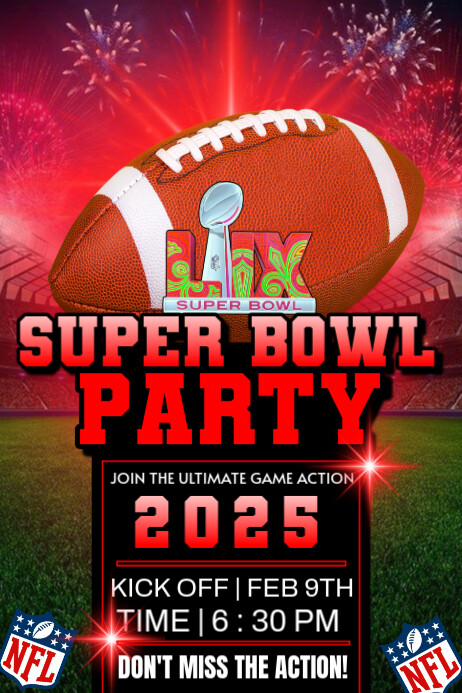 Copy of Super bowl party | PosterMyWall