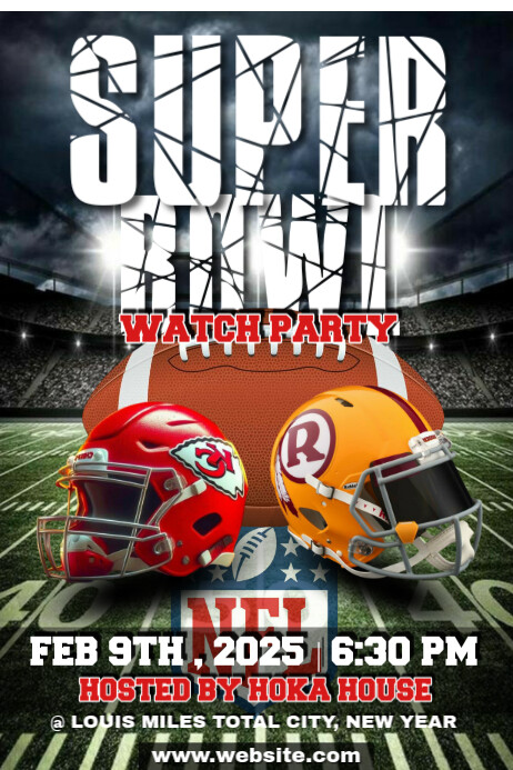 Super bowl party Template | PosterMyWall