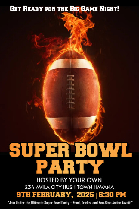 Copy of Super bowl party | PosterMyWall