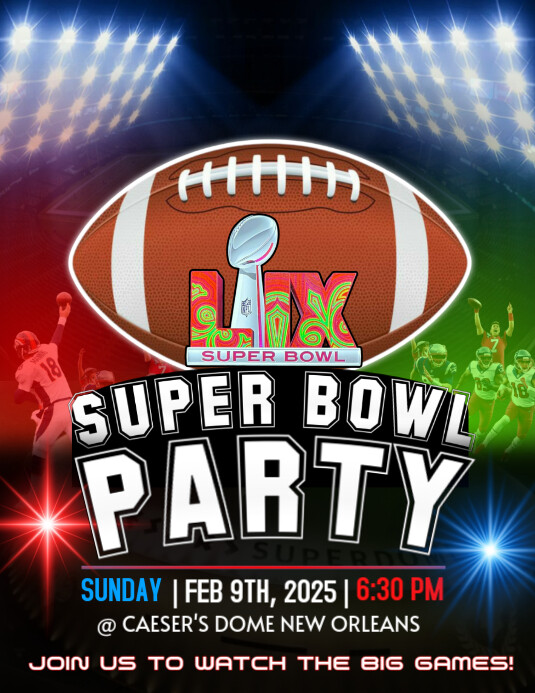 50 Plantillas De Invitaciones Para La Fiesta Del Super Bowl Super Bowl
