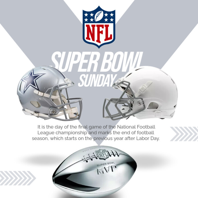 Super Bowl Sunday Instagram Post Template | PosterMyWall