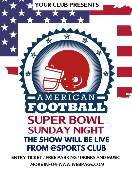 Super bowl Sunday night template | PosterMyWall