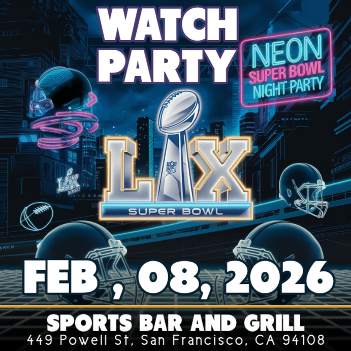 Super Bowl Watch Party 2026 Instagram Post Template | PosterMyWall