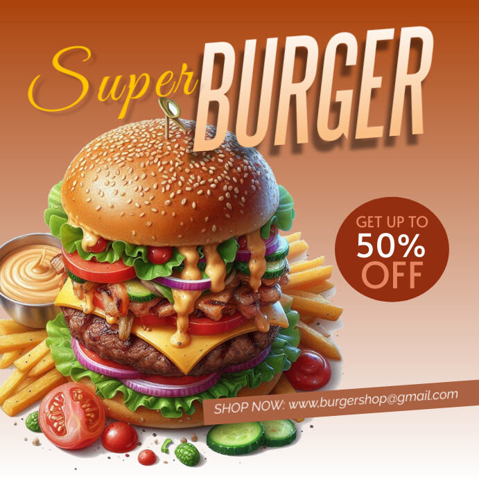 Copy of Super burger | PosterMyWall
