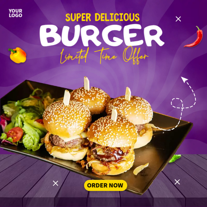 Copy of Super Burger Template | PosterMyWall