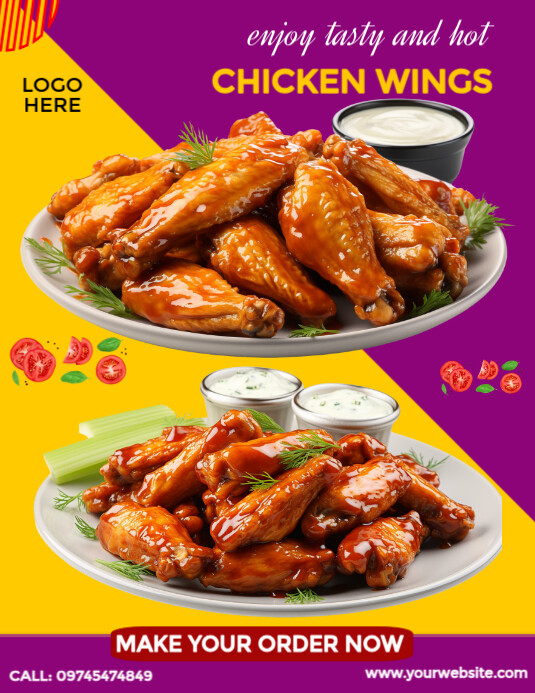 Super Chicken Wing Day Flyer Template | PosterMyWall