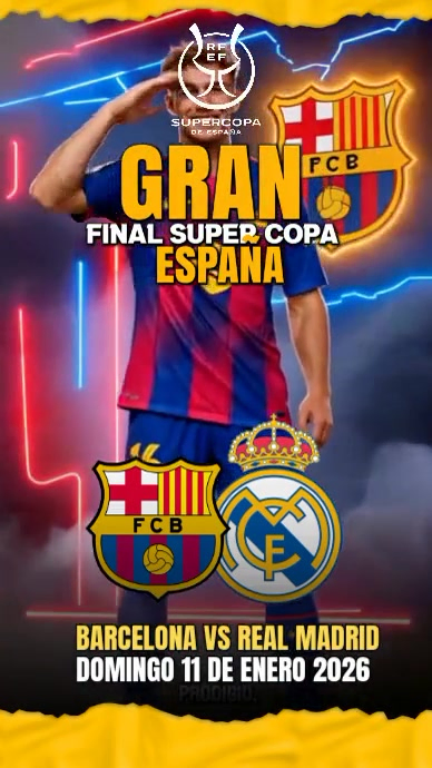 Super copa de españa final 2026 Template | PosterMyWall