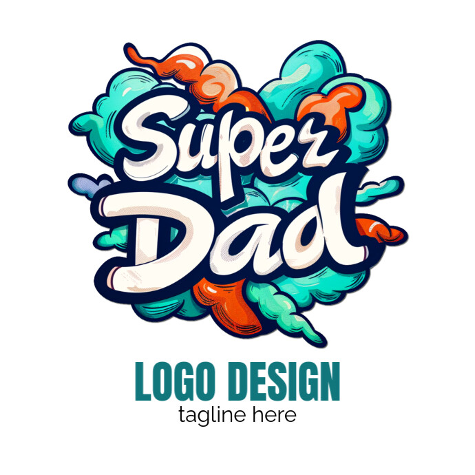 Super dad typography logo Template | PosterMyWall