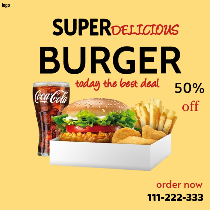 Super delicious burger discount post 2024 Template | PosterMyWall