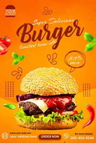 Burger Display Ads poster Template | PosterMyWall