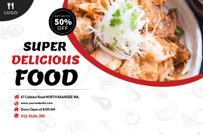 Super Delicious Food Menu Template | PosterMyWall