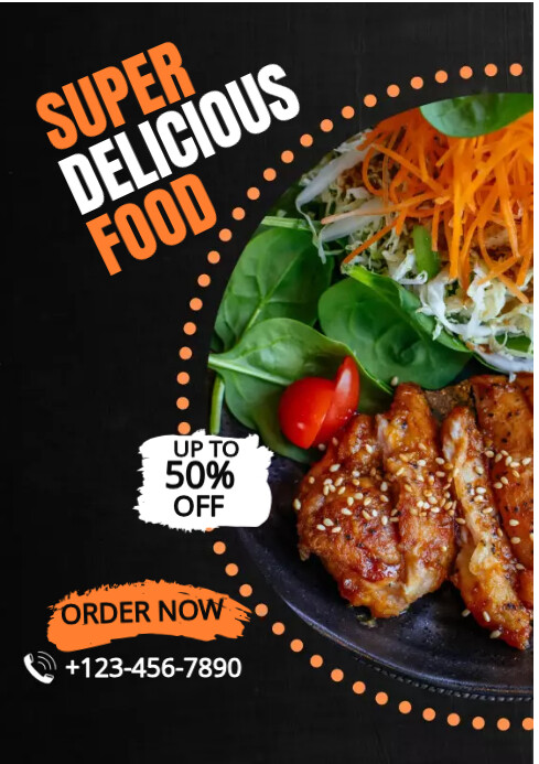 Copy of Super Delicious Food Menu | PosterMyWall