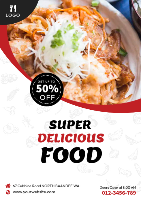 Super Delicious Food Menu Template | PosterMyWall