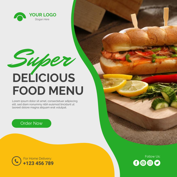 Super Delicious Food Menu Poster Template | PosterMyWall