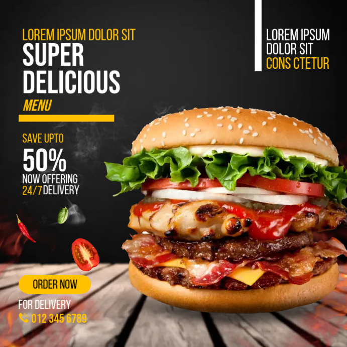 Super Delicious Menu Template | PosterMyWall