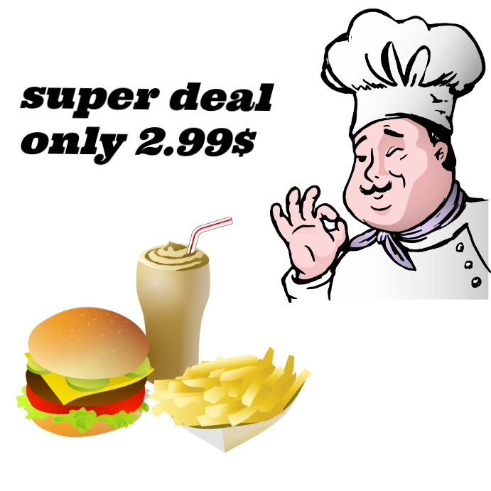 Super fast food offer Template | PosterMyWall