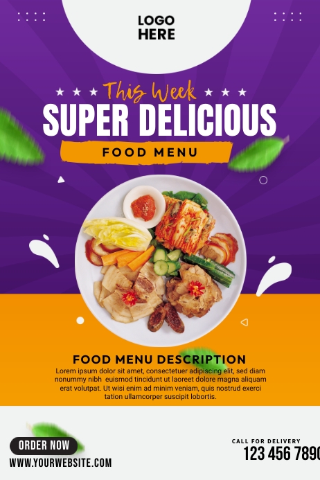 Copy of Super Food Menu | PosterMyWall