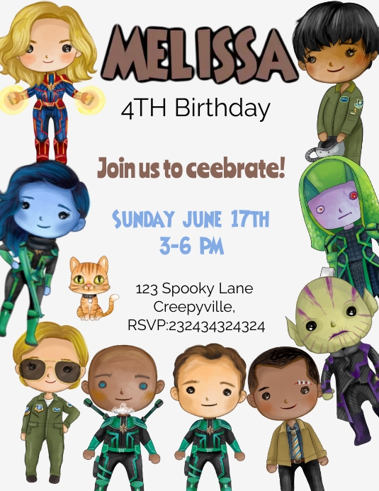 super hero invitation Template | PosterMyWall