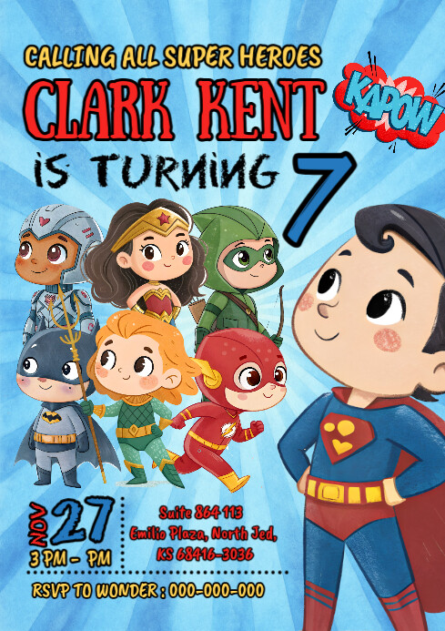 Super Heroes Template | PosterMyWall