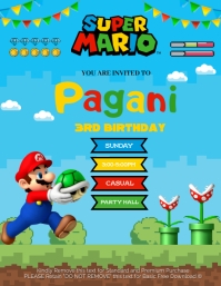 Super Mario Template | PosterMyWall