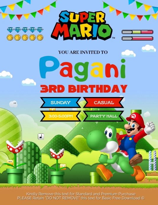 Super Mario Template | PosterMyWall