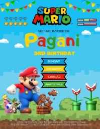 Super Mario Template | PosterMyWall